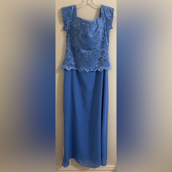 Chadwicks | Dresses | Chadwicks Blue Formal Maxi Dress | Poshmark